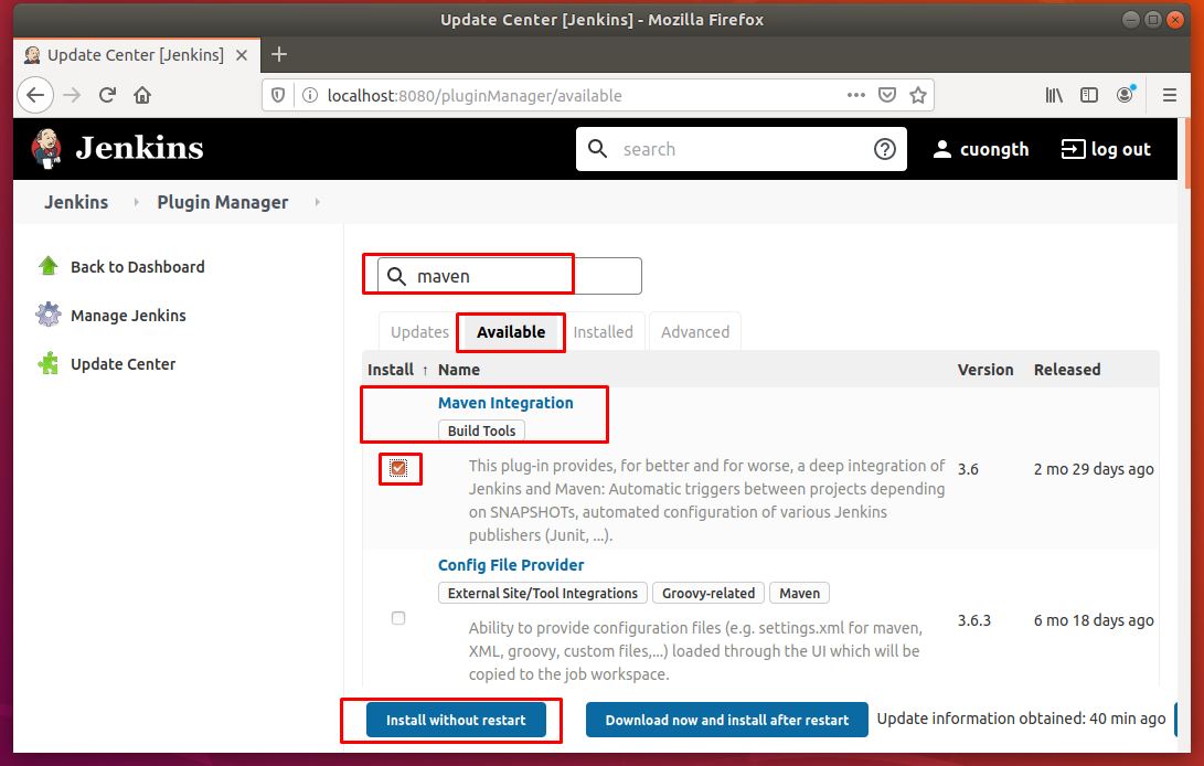 Cài Plugin cho Jenkins, Cài Maven Plugin cho Jenkins | TopDev
