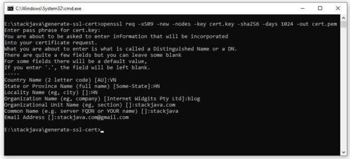 Hướng dẫn tạo certificate SSL trên Windows (file key, pem) | TopDev