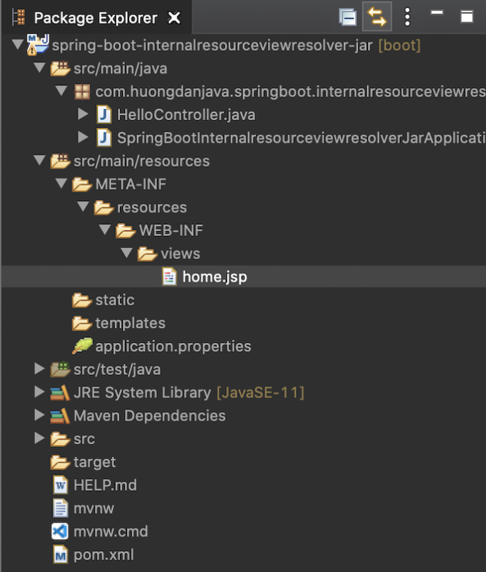Cấu hình JSP views trong InternalResourceViewResolver với Spring Boot ...