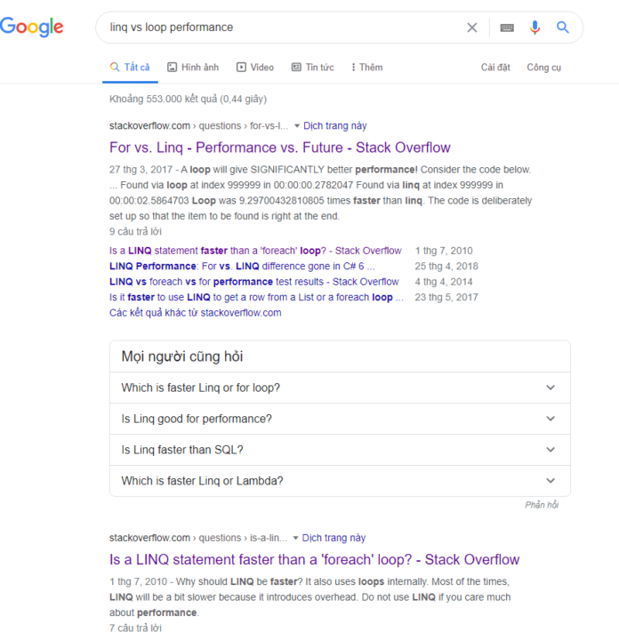 Liệu thực sự Linq có nhanh hơn vòng lặp for, foreach, while | TopDev