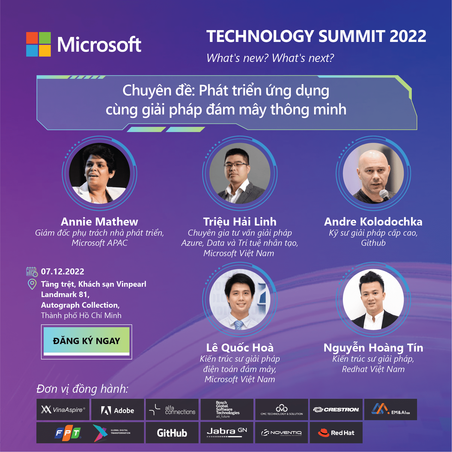 [Thư mời] Tham dự Hội thảo: Microsoft Intelligent Cloud for app development tại Microsoft ...