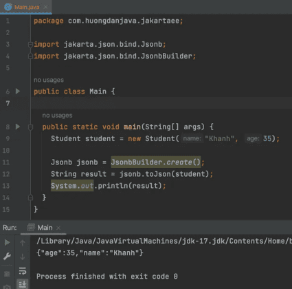 Giới thiệu về JSON Binding trong Jakarta EE