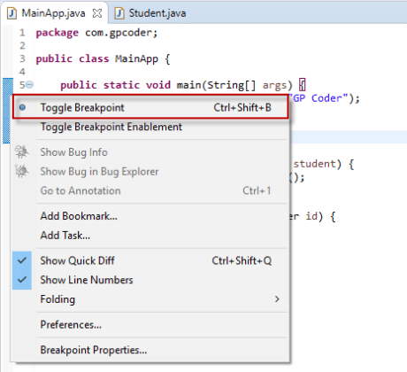 Hướng dẫn debug code trong eclipse