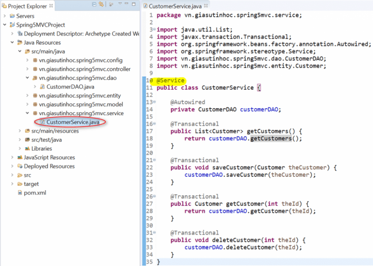 Hướng dẫn xử lý database trong Spring MVC 5 với Hibernate