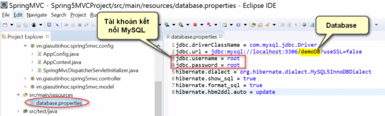 Hướng dẫn xử lý database trong Spring MVC 5 với Hibernate