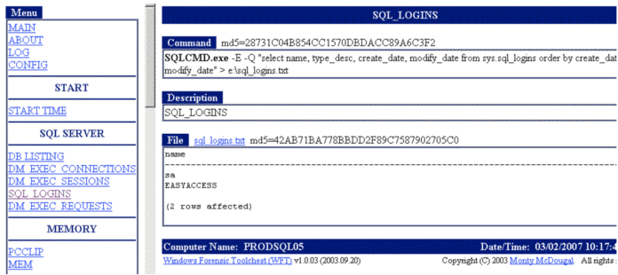 MSSQL Database Forensic (SQL Server)