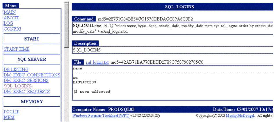 MSSQL Database Forensic (SQL Server)