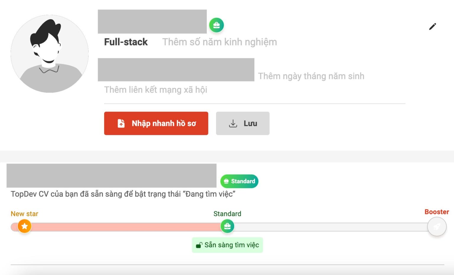 HƯỚNG DẪN CHUẨN HÓA VÀ TẠO CV TRÊN TOPDEV