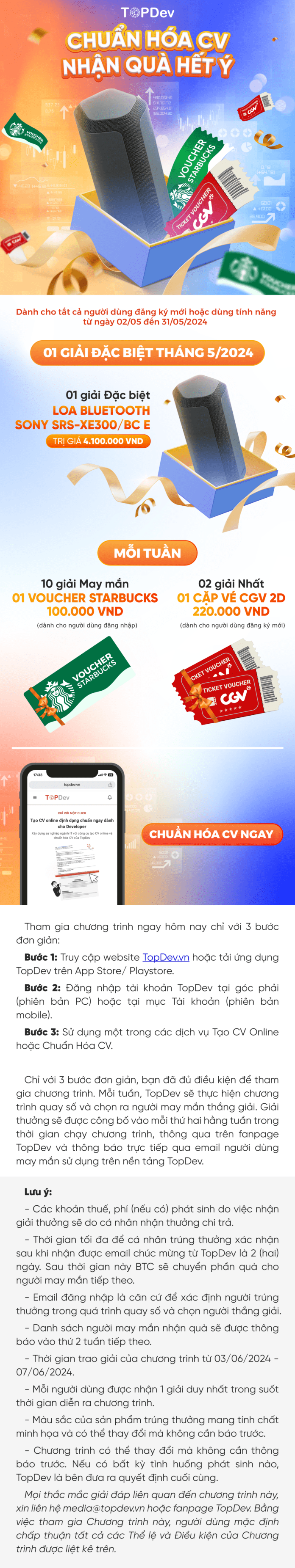 Chuẩn Hóa CV, Nhận Quà Hết Ý | TopDev