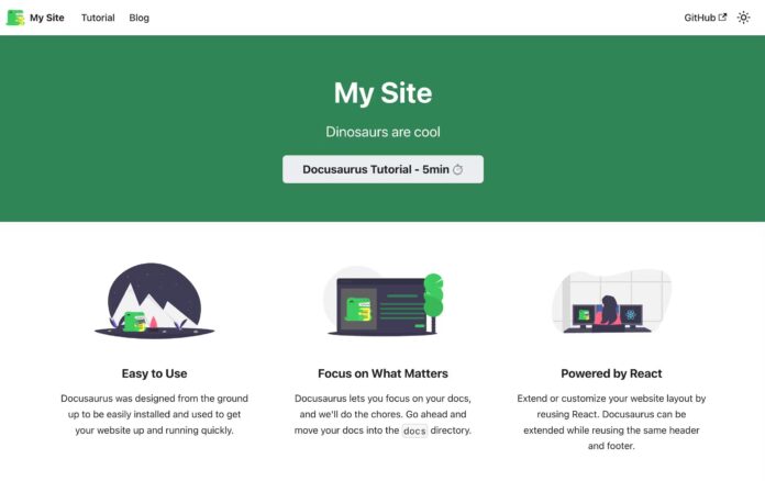 Docusaurus - Open source để tạo trang tài liệu hoặc blog cá nhân