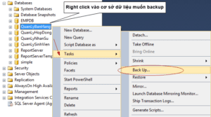 Sao lưu và phục hồi dữ liệu trong SQL server