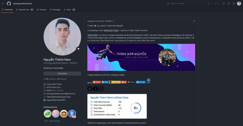 Cách làm cho Github Profile Readme của bạn thu hút hơn